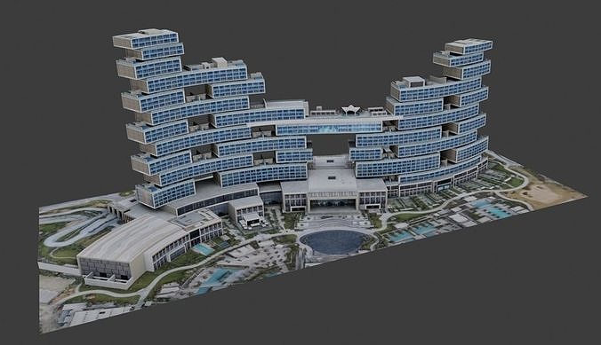 3D model The Royal Atlantis Residences Dubai 3D low-poly model VR / AR ...