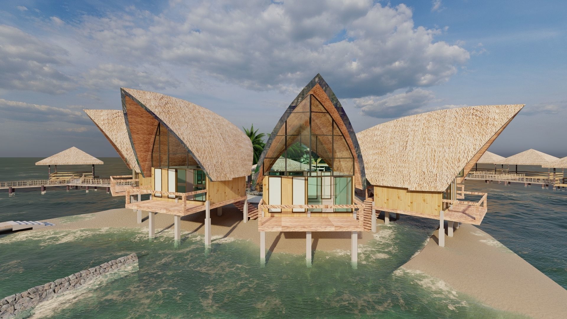 Tropical Hotel and Resort 3D model | CGTrader