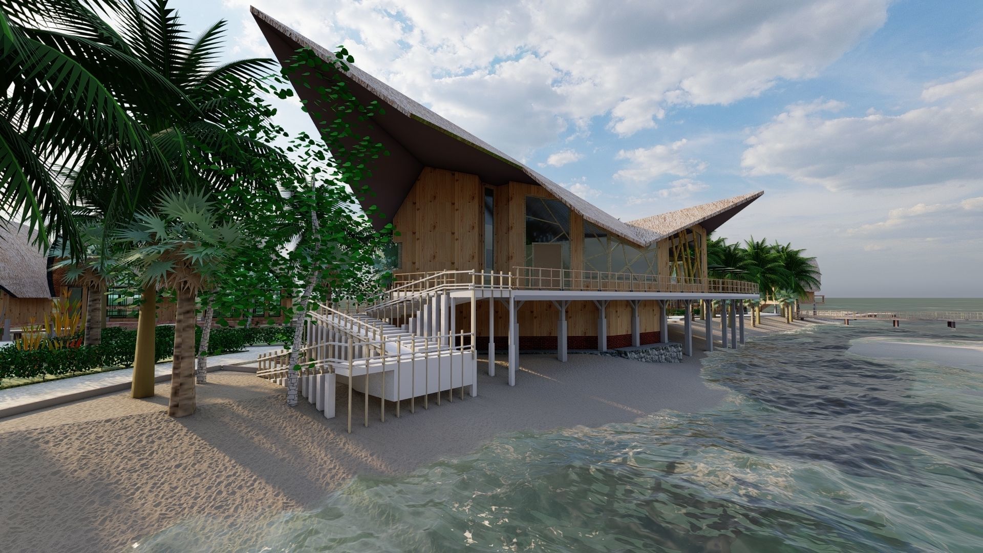 Tropical Hotel and Resort 3D model | CGTrader