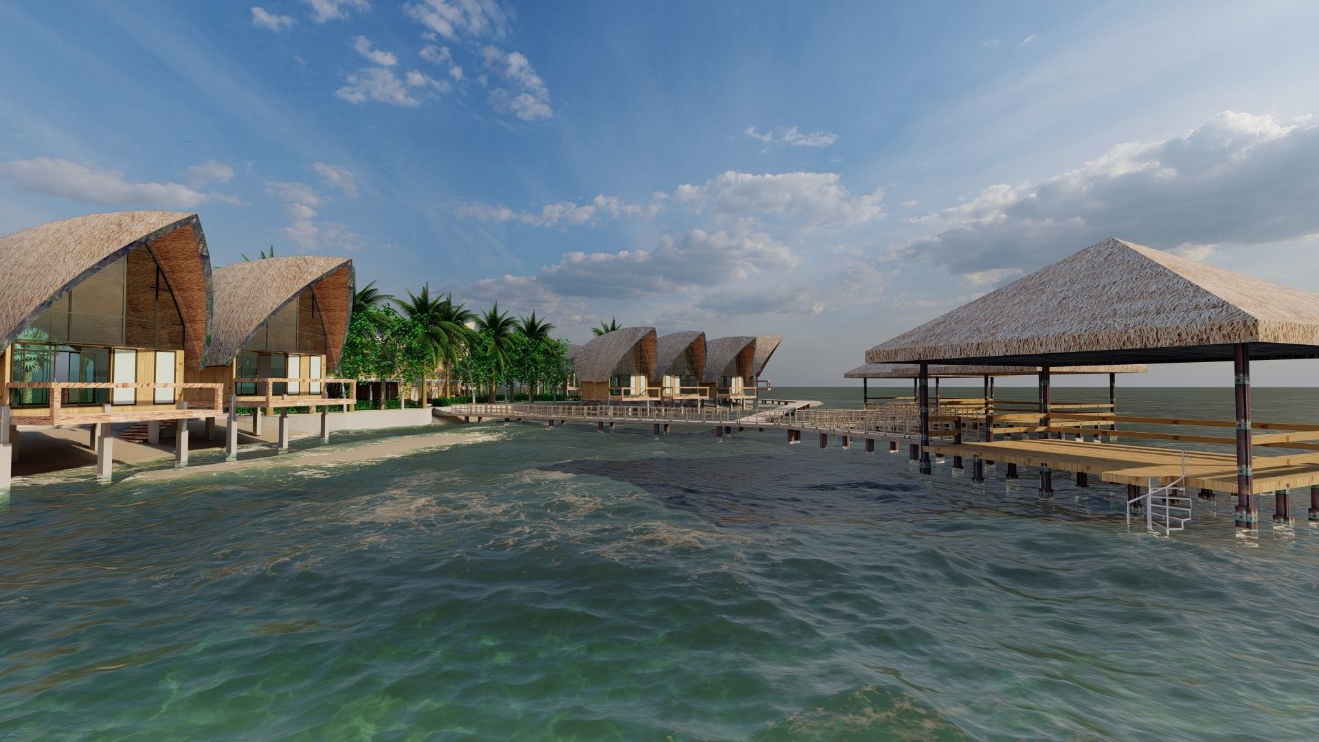 Tropical Hotel and Resort 3D model | CGTrader