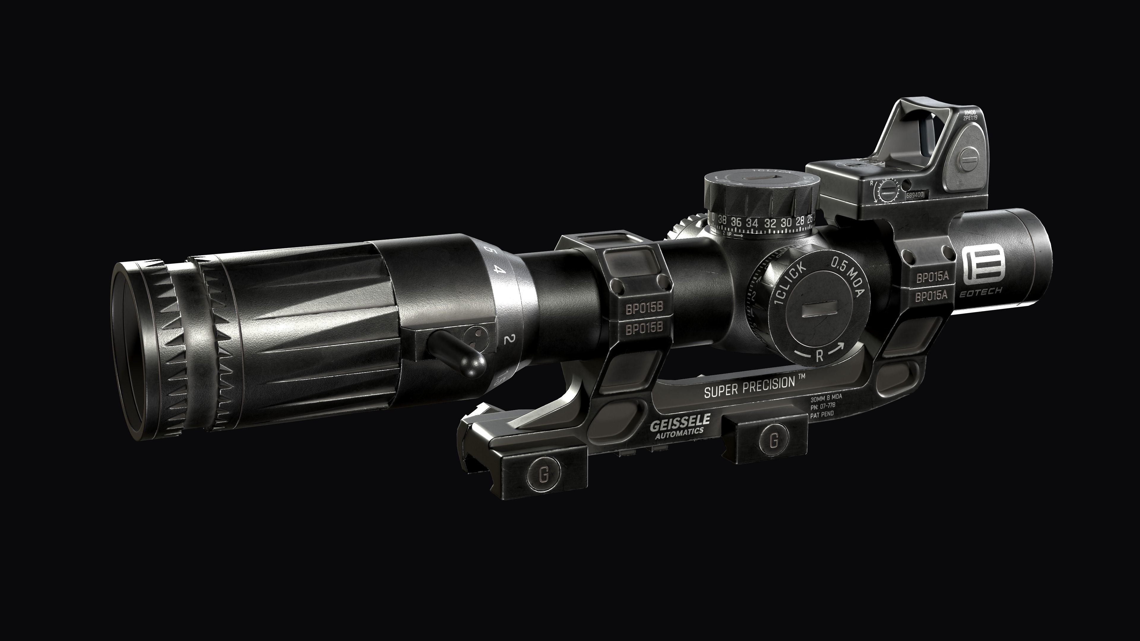 3D Model Collection EOTech Variable Optic with TRIJICON RMR red dot ...