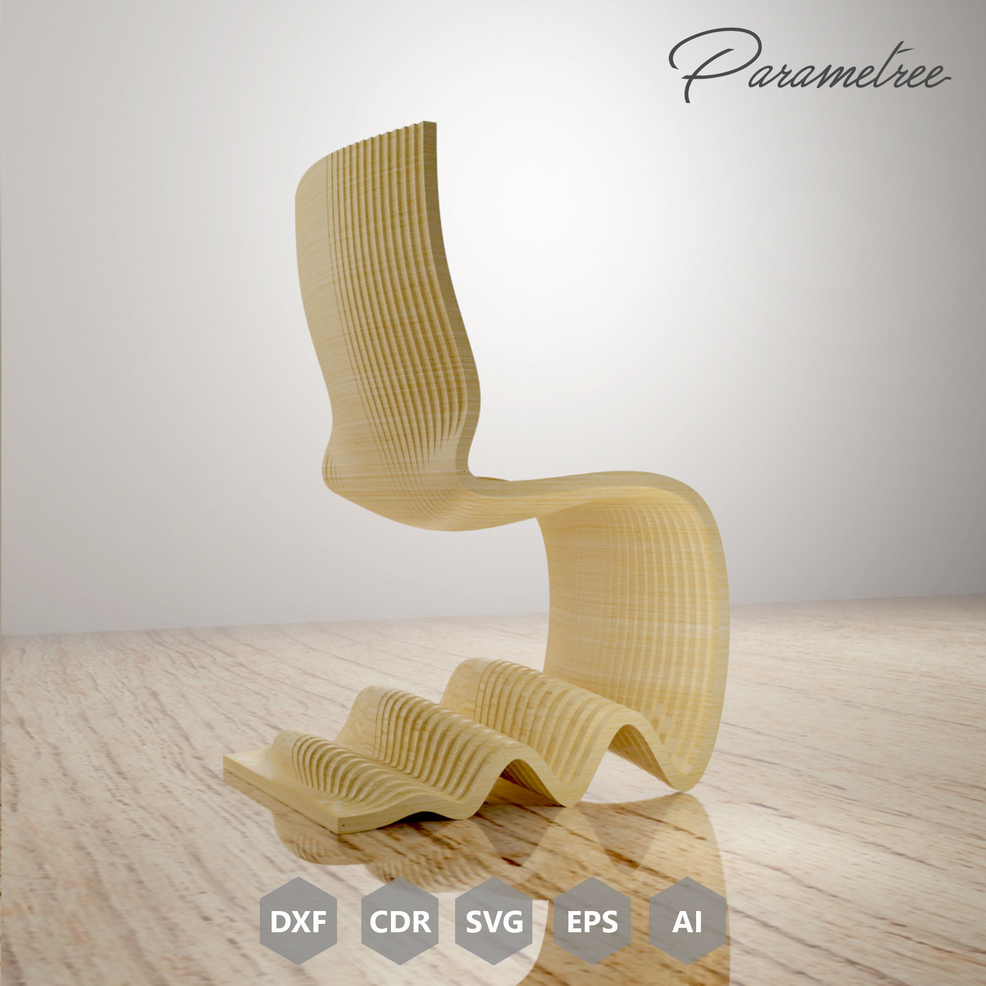 Parametric Chair cobra Design DXF files 3D model | CGTrader