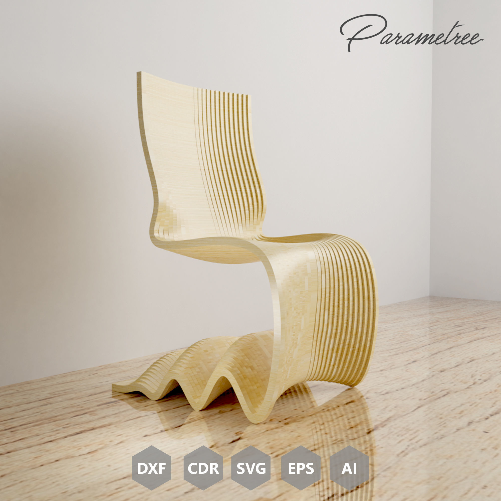Parametric Chair cobra Design DXF files 3D model | CGTrader