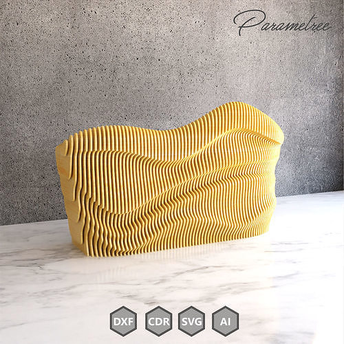 Parametric Counter waft 2 DXF files cnc plans 3D model | CGTrader