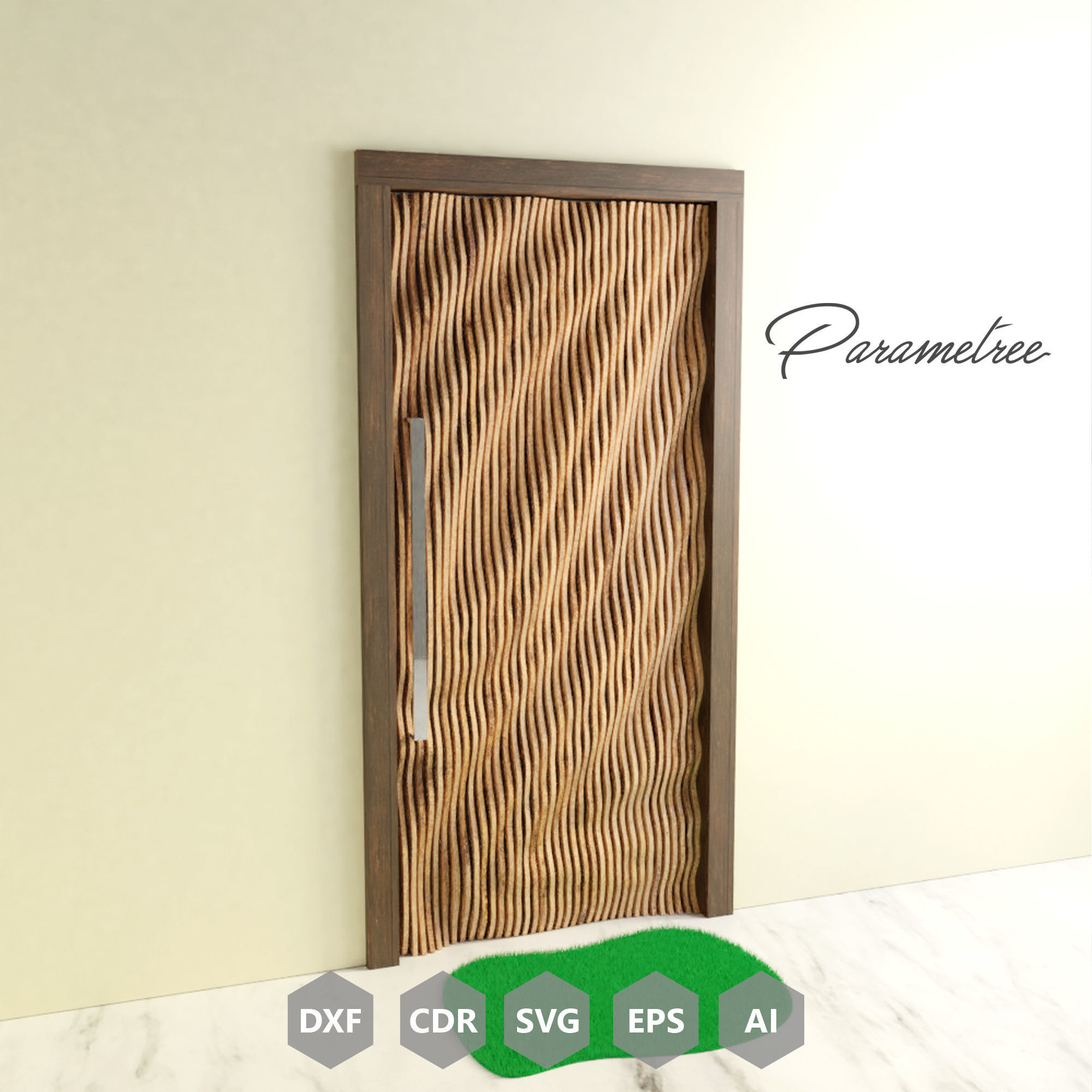 Parametric Door-01 DXF files cnc plans 3D model | CGTrader