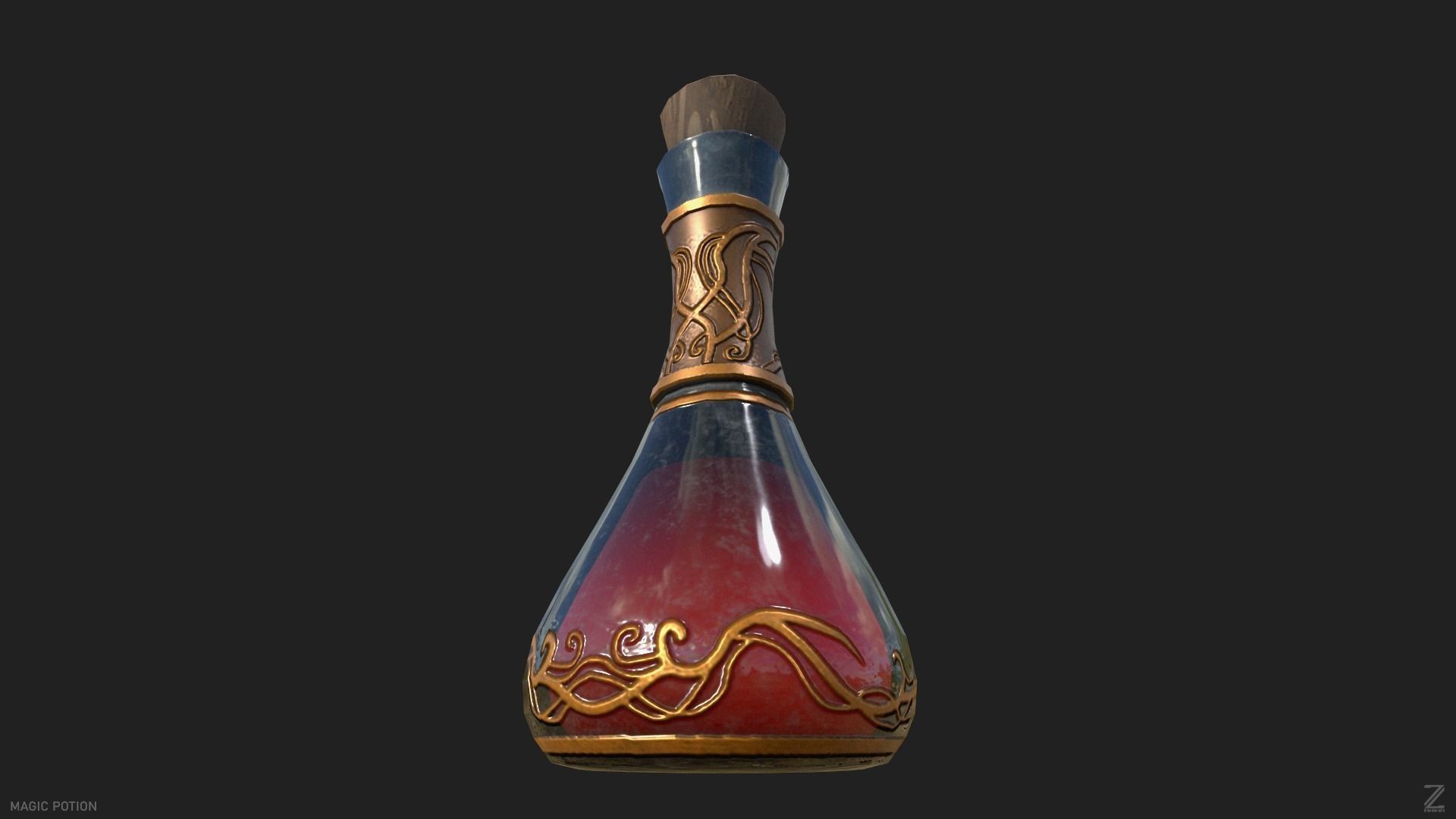 3D model Magic potion VR / AR / low-poly | CGTrader