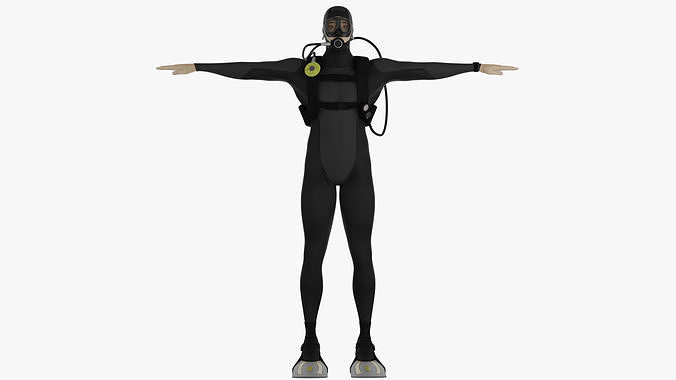 3D model Scuba Diver Diving Suit VR / AR / low-poly | CGTrader