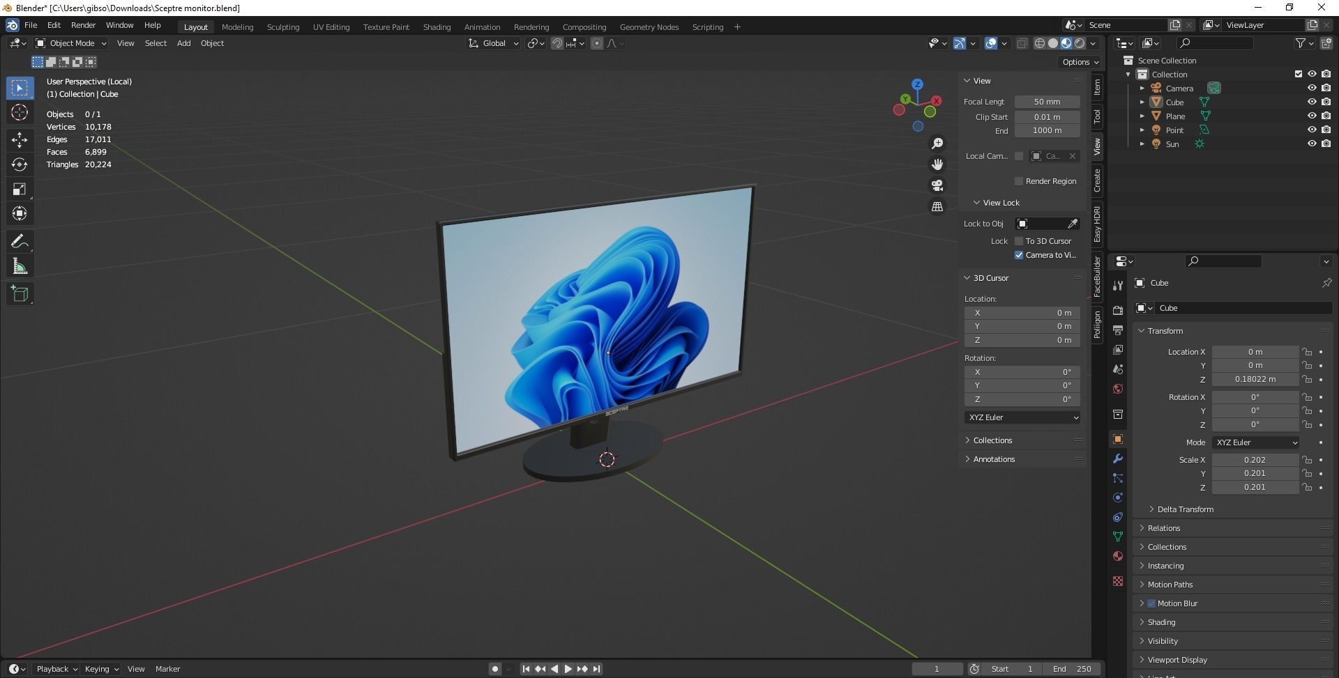 3D model Desktop Moniter VR / AR / low-poly | CGTrader