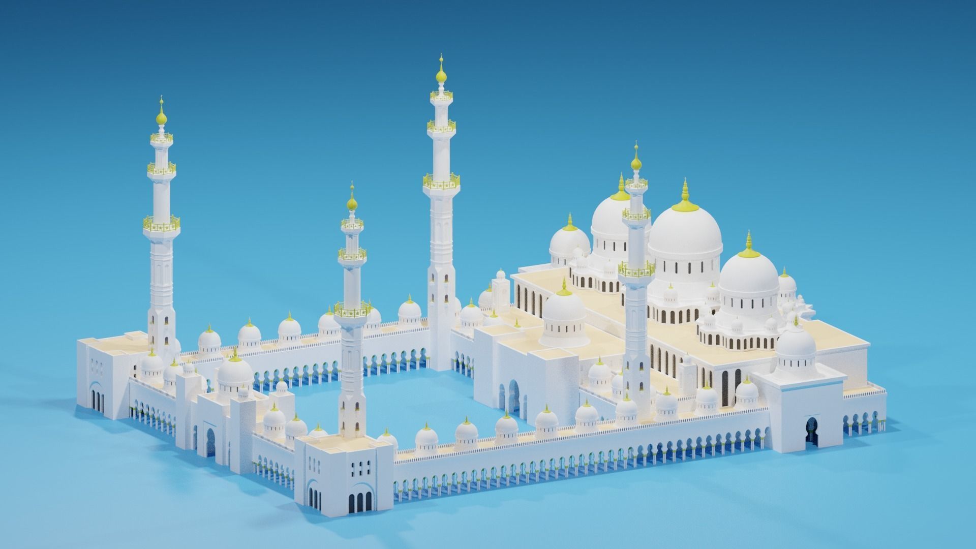 Sheikh Zayed Mosque Abu Dhabi UAE 3D model | CGTrader