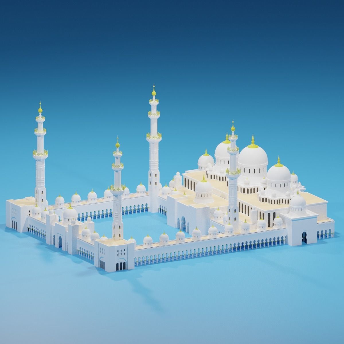 Sheikh Zayed Mosque Abu Dhabi UAE 3D model | CGTrader