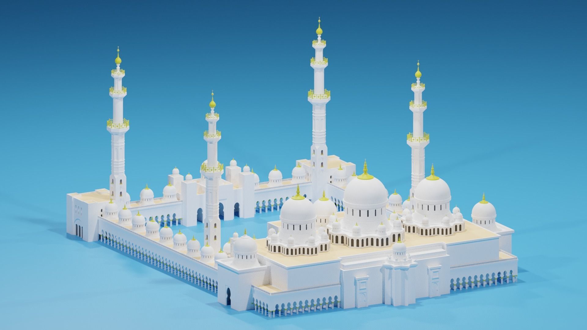 Sheikh Zayed Mosque Abu Dhabi UAE 3D model | CGTrader