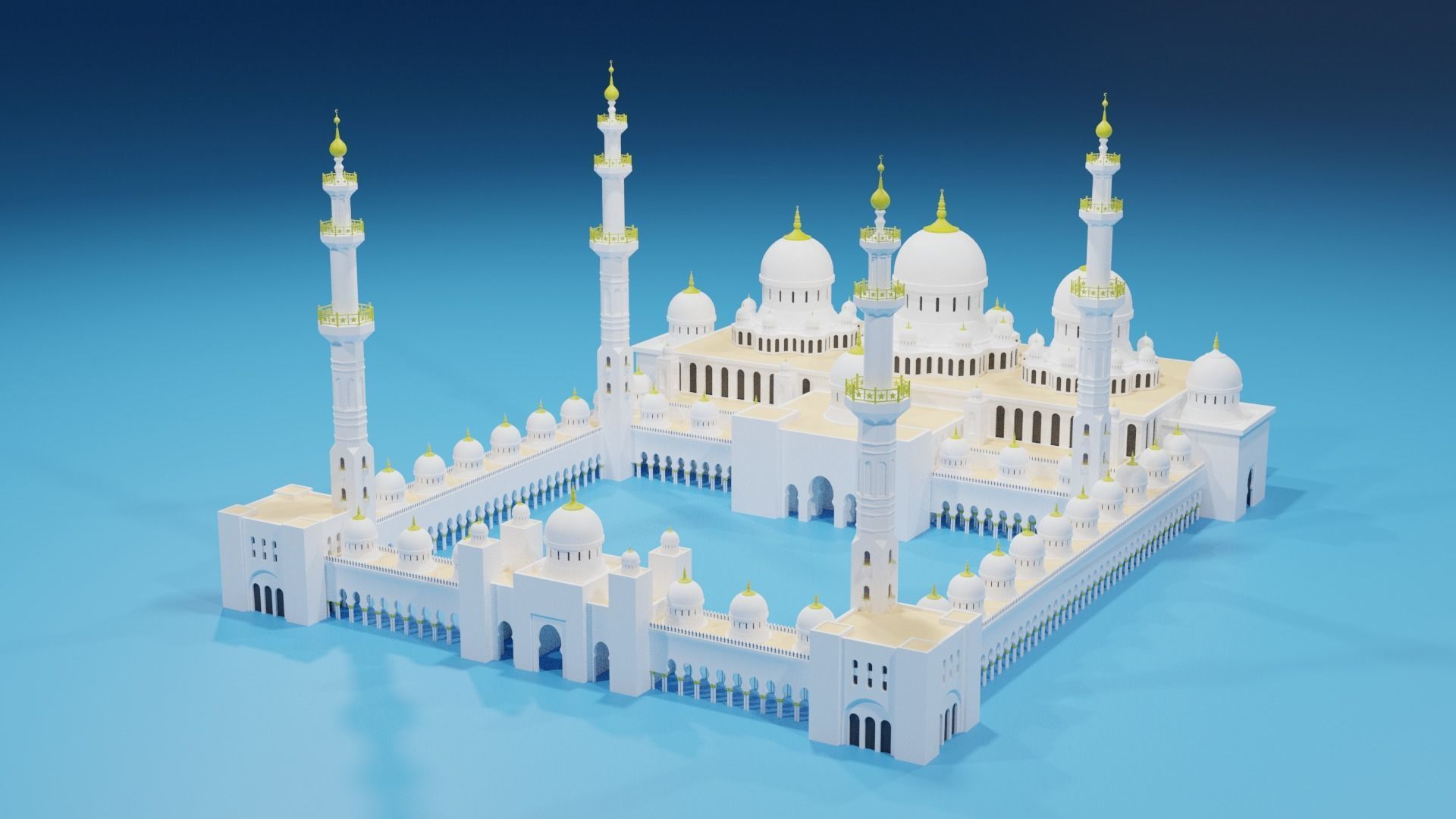 Sheikh Zayed Mosque Abu Dhabi UAE 3D model | CGTrader