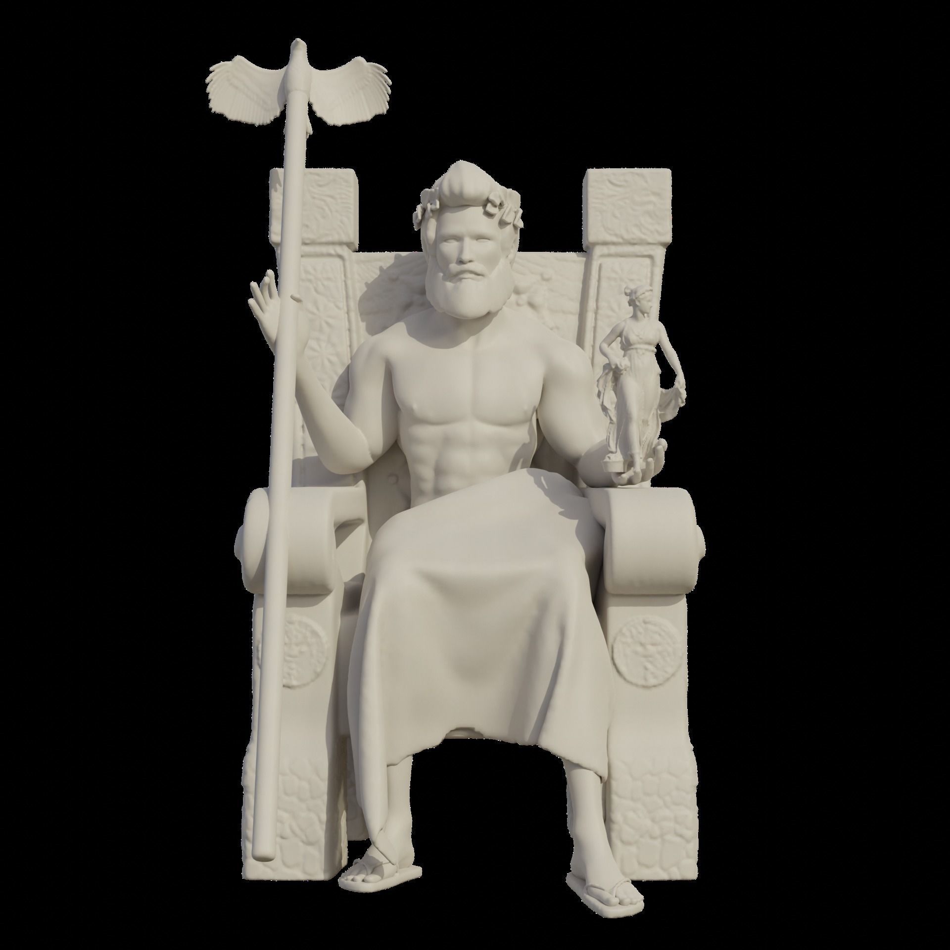 The Statue of Zeus 3D model 3D printable | CGTrader