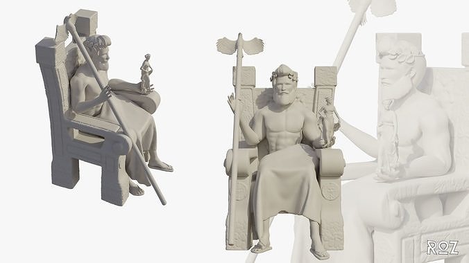 The Statue of Zeus 3D model 3D printable | CGTrader