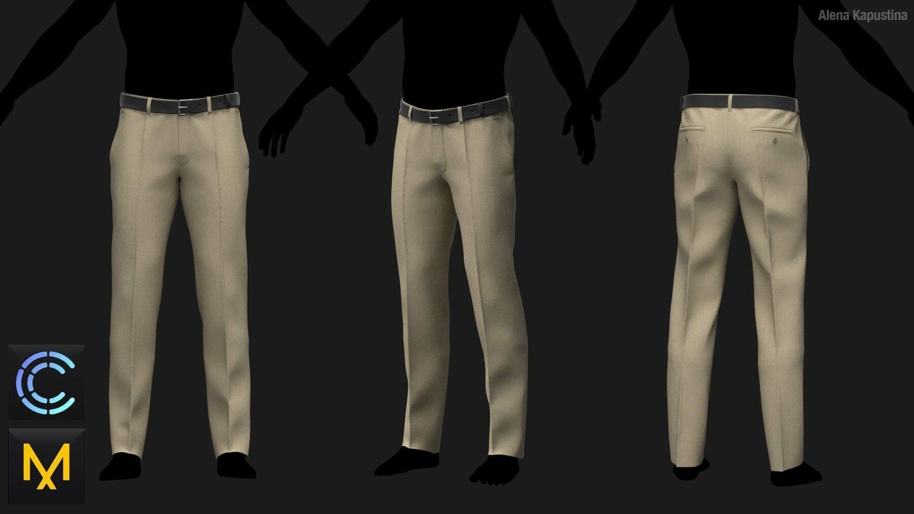 Male pants pack Marvelous Designer Clo 3D project 3D model | CGTrader