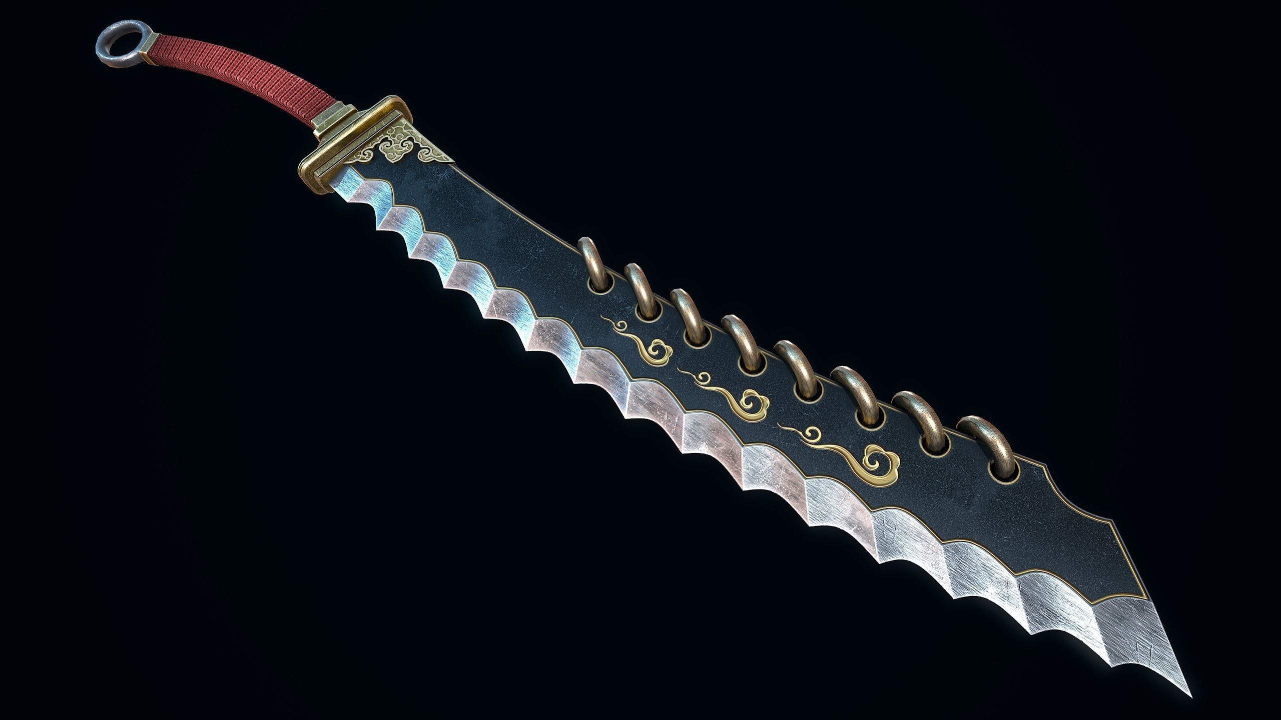 3D model Jagged Dao Sword VR / AR / low-poly | CGTrader