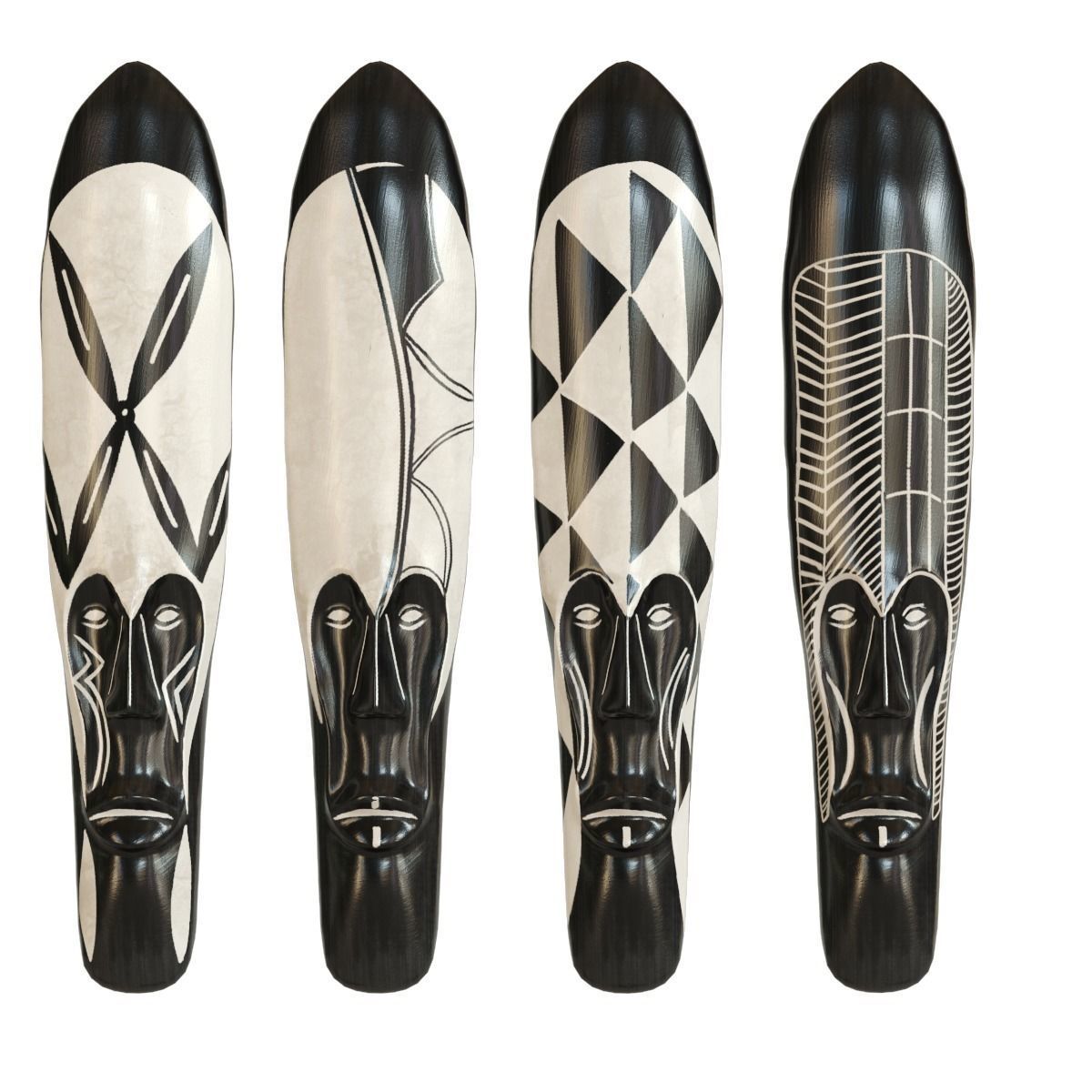 African mask Cameroon Set 3D model | CGTrader