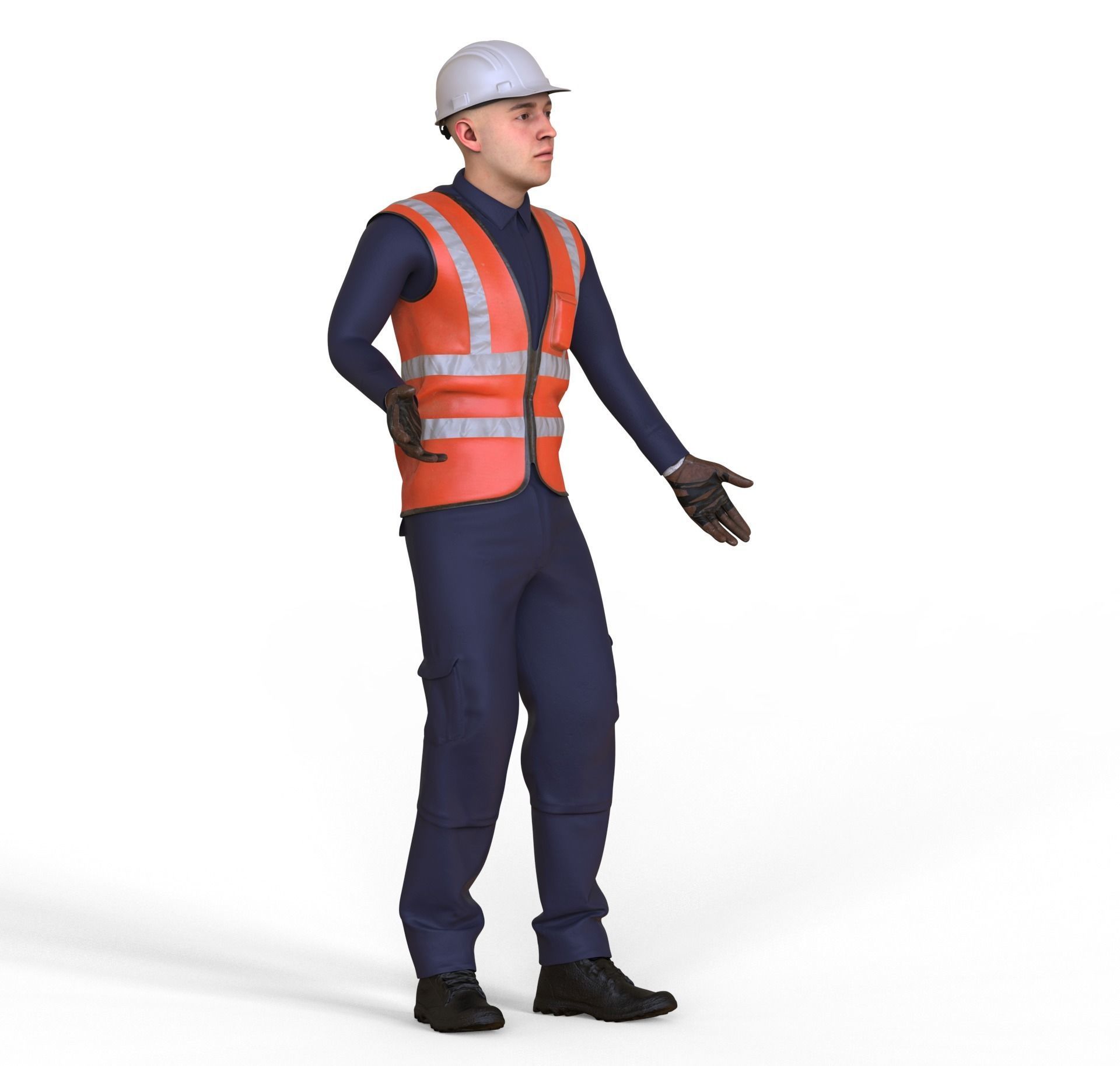 3D model Worker Character Rigged Animated VR / AR / low-poly | CGTrader
