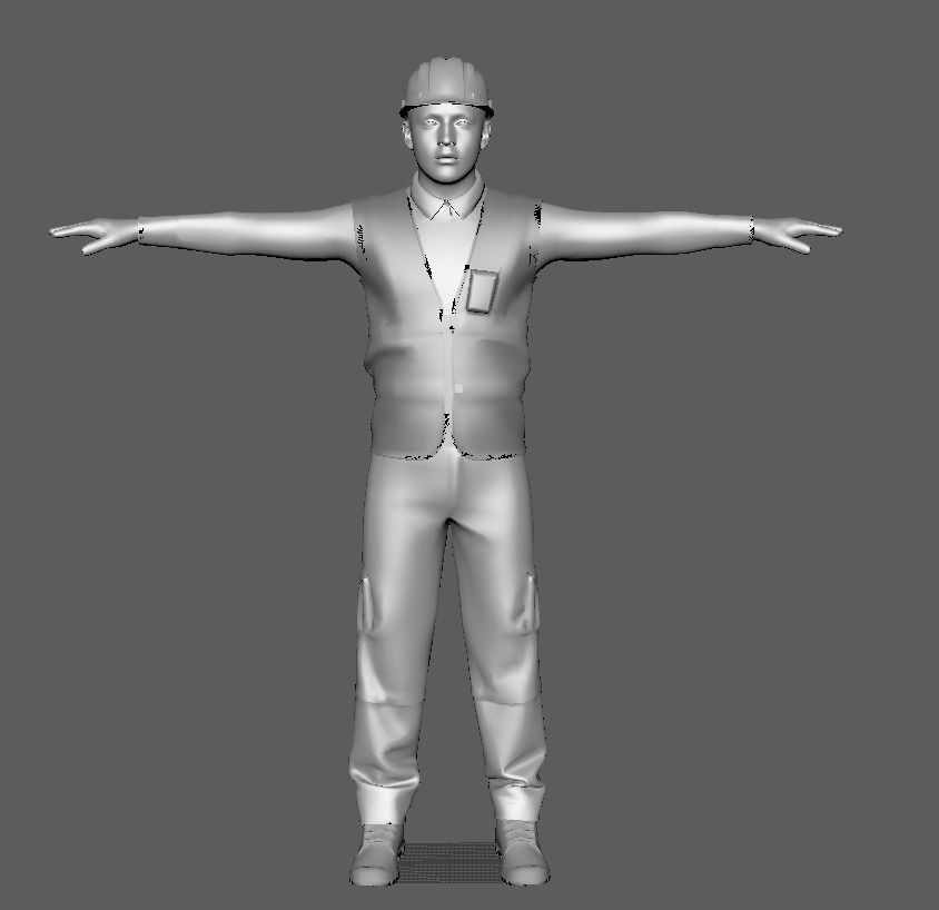 3D model Worker Character Rigged Animated VR / AR / low-poly | CGTrader