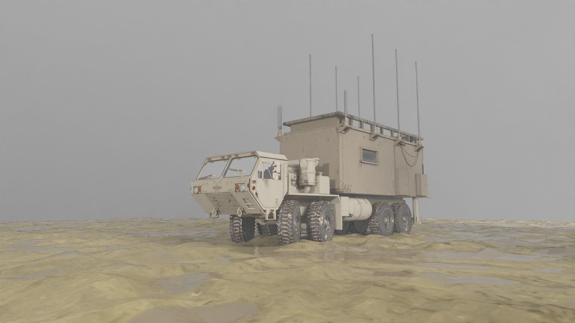 Tactical armored command shelter 3D model | CGTrader