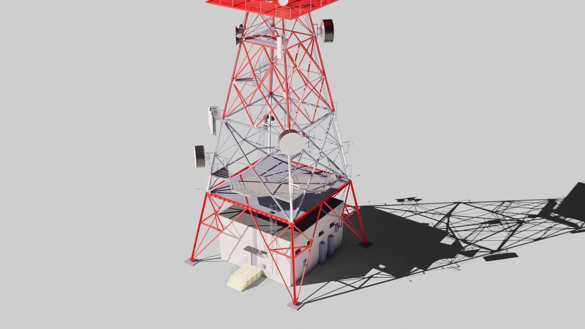 3D model Radio Tower Antenna 01 VR / AR / low-poly | CGTrader