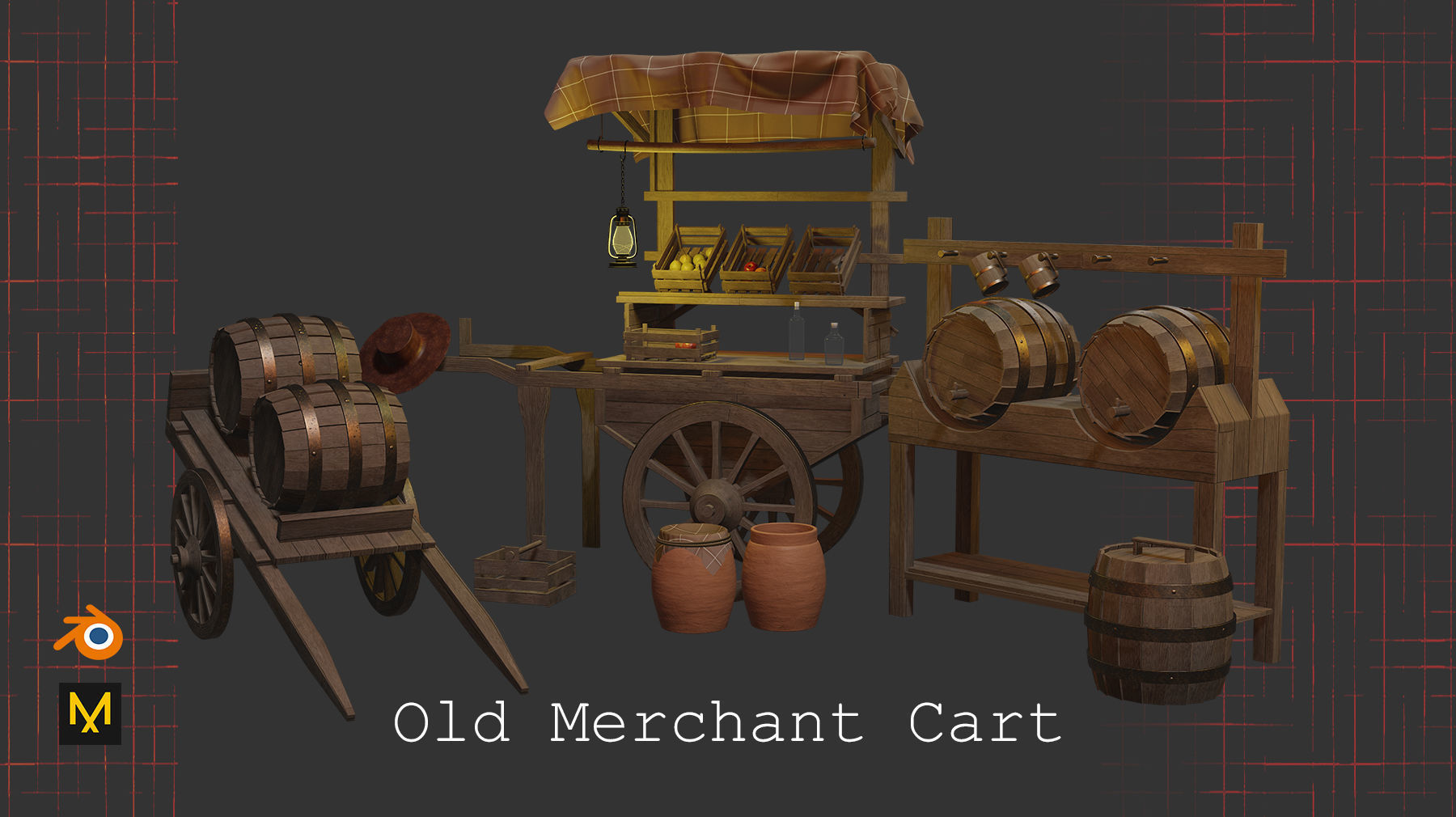 Old Merchant Cart 3D model | CGTrader
