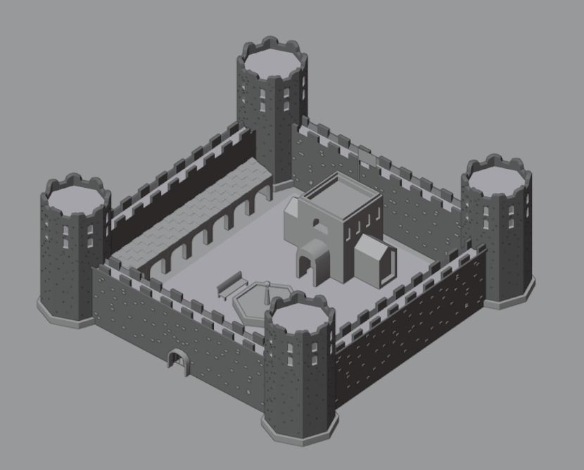 3D model Fortress medieval VR / AR / low-poly | CGTrader