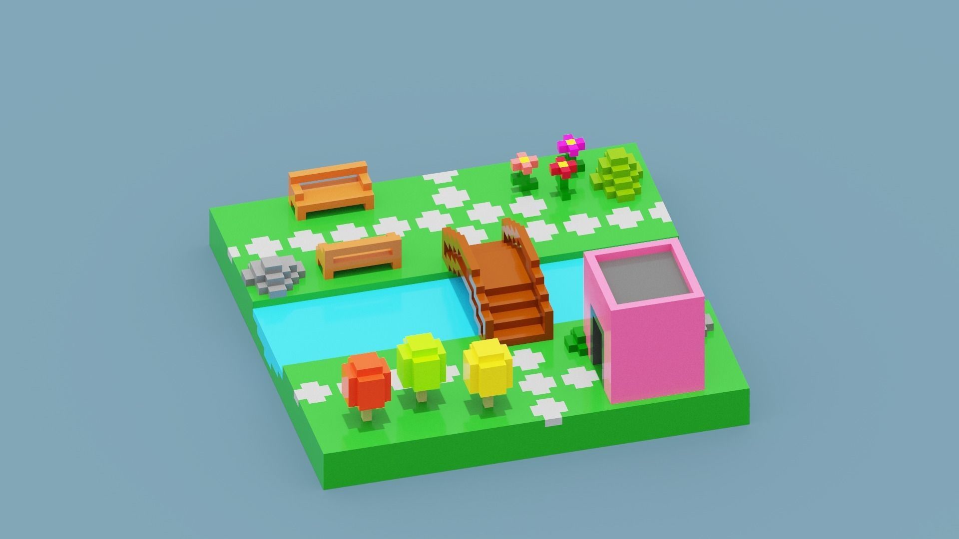 3D model Isometric Voxel Art VR / AR / low-poly | CGTrader