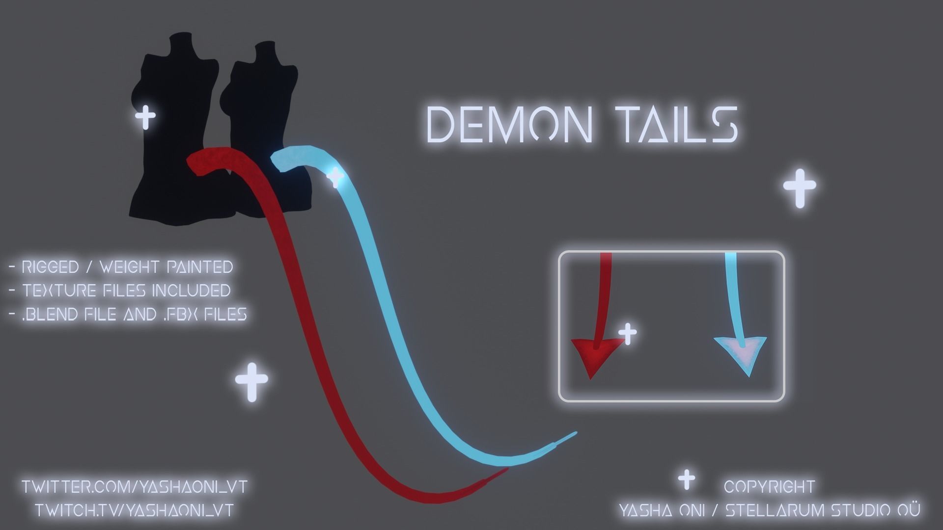 3D model Variety tails pack VR / AR / low-poly | CGTrader