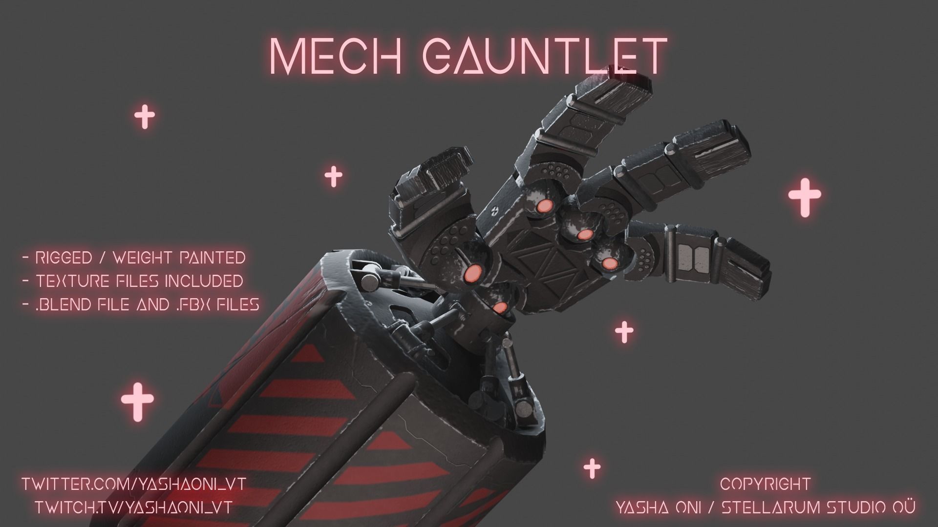 3D model Mech Gauntlet VR / AR / low-poly | CGTrader
