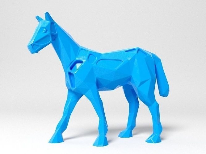 Polygon Horse 3D model 3D printable | CGTrader