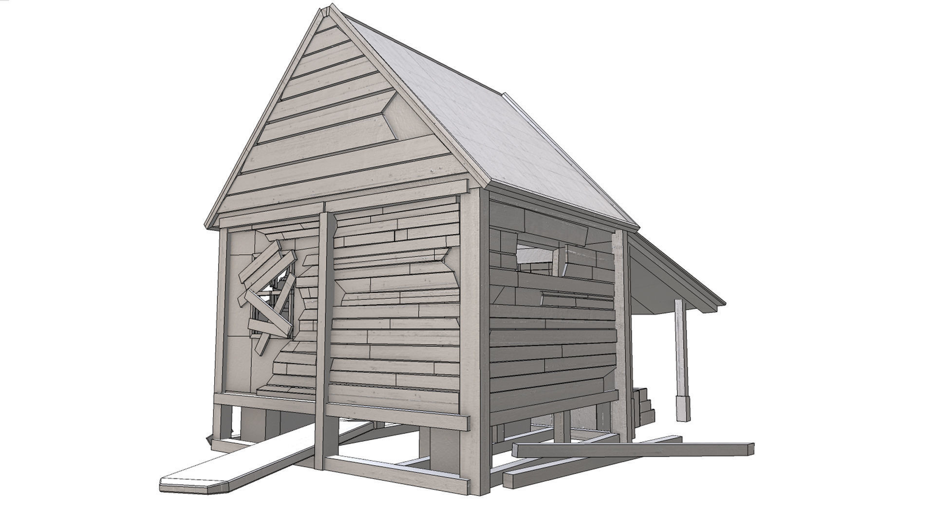 3D model Olden House VR / AR / low-poly | CGTrader