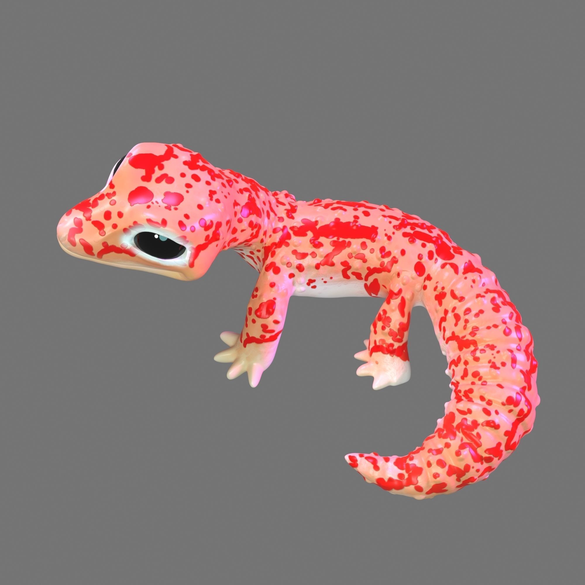 Cute Smiling Gecko 3D model | CGTrader