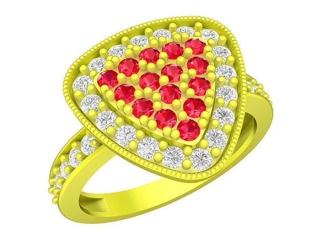 korean diamond women ring 4859 3D model 3D printable | CGTrader