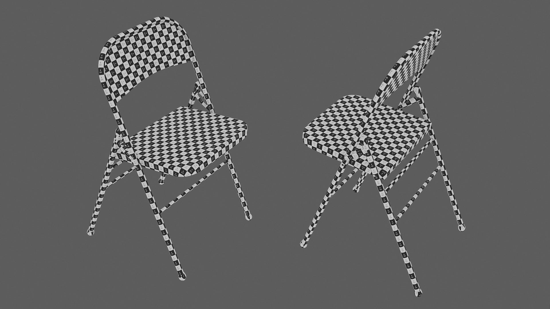 3D model Folding Metal Chair - Subdivision geometry VR / AR / low-poly ...