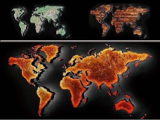 3D model World maps in 3D VR / AR / low-poly | CGTrader