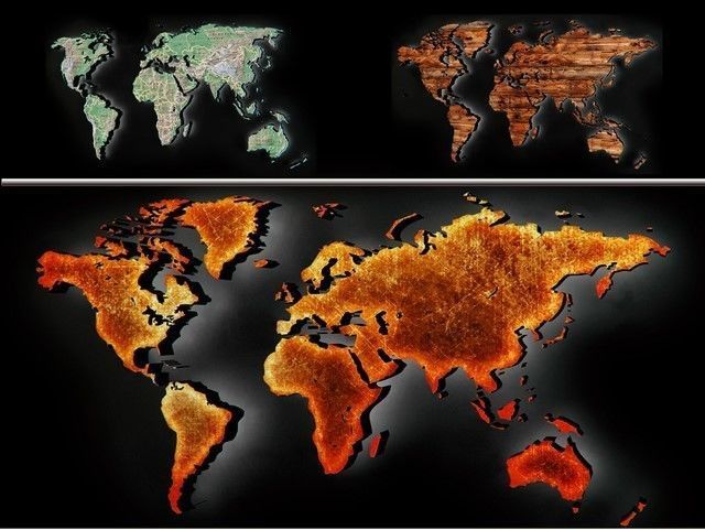 3D model World maps in 3D VR / AR / low-poly | CGTrader