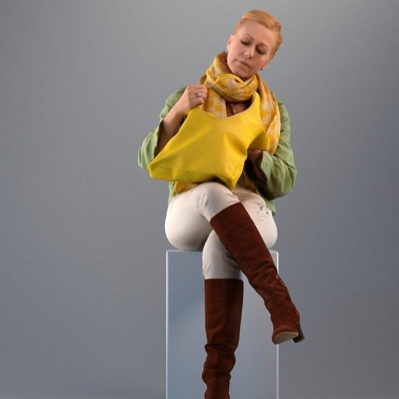 3D model Human - Women sitting VR / AR / low-poly | CGTrader