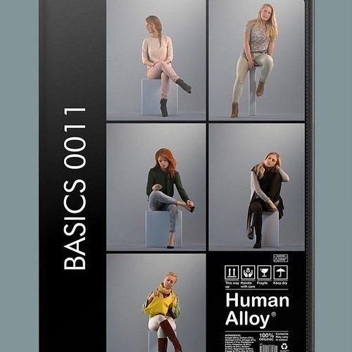 3D model Human - Women sitting VR / AR / low-poly | CGTrader