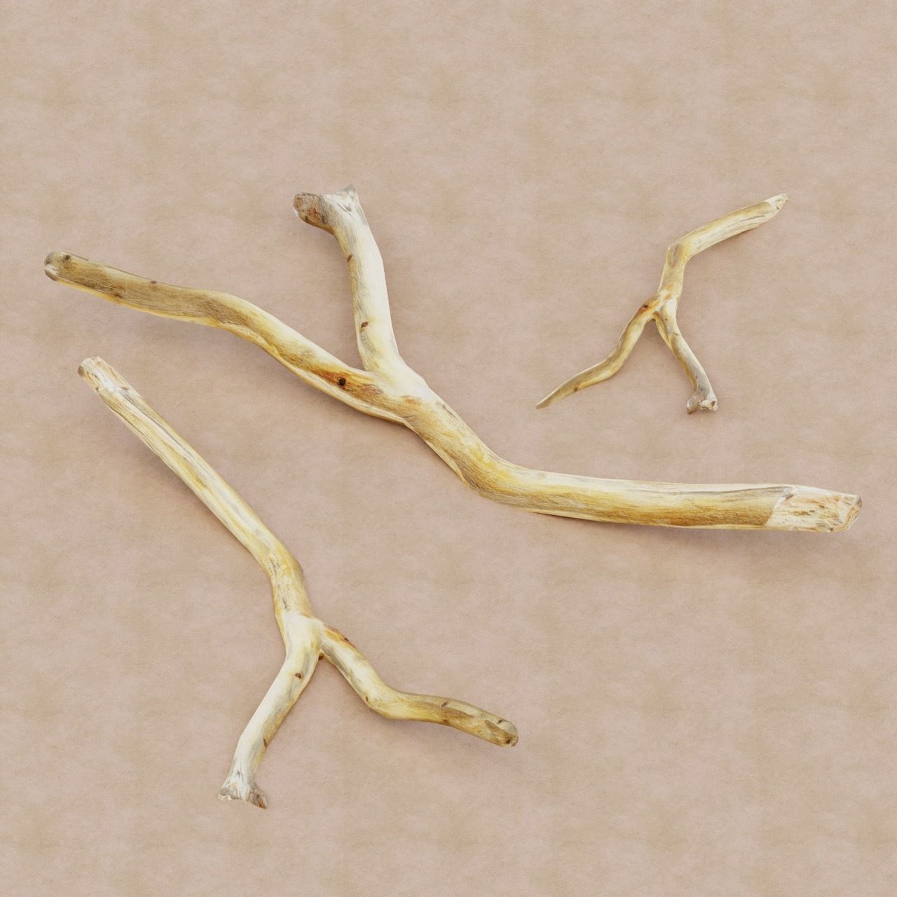 3D model Wooden Stick - Single 3d Dry Low Poly and Game Ready VR / AR ...