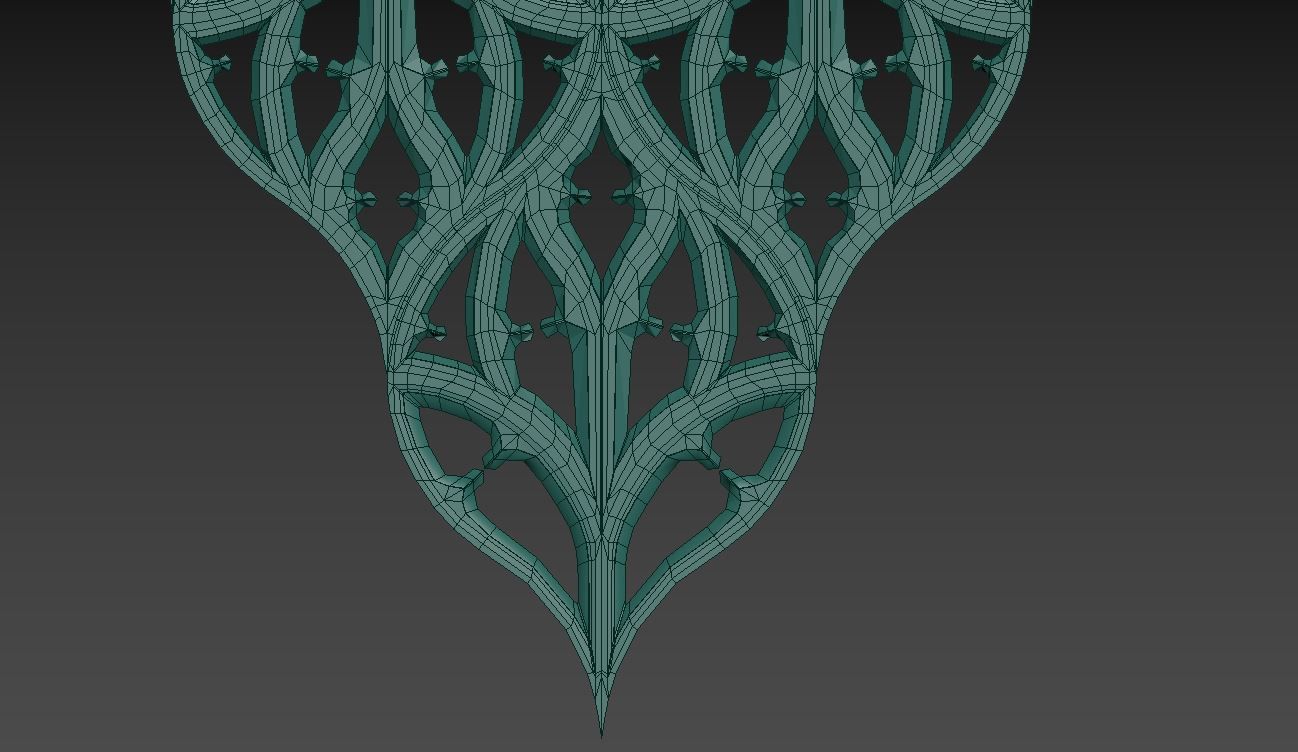 Seamless Gothic pattern 1 3D model 3D printable | CGTrader