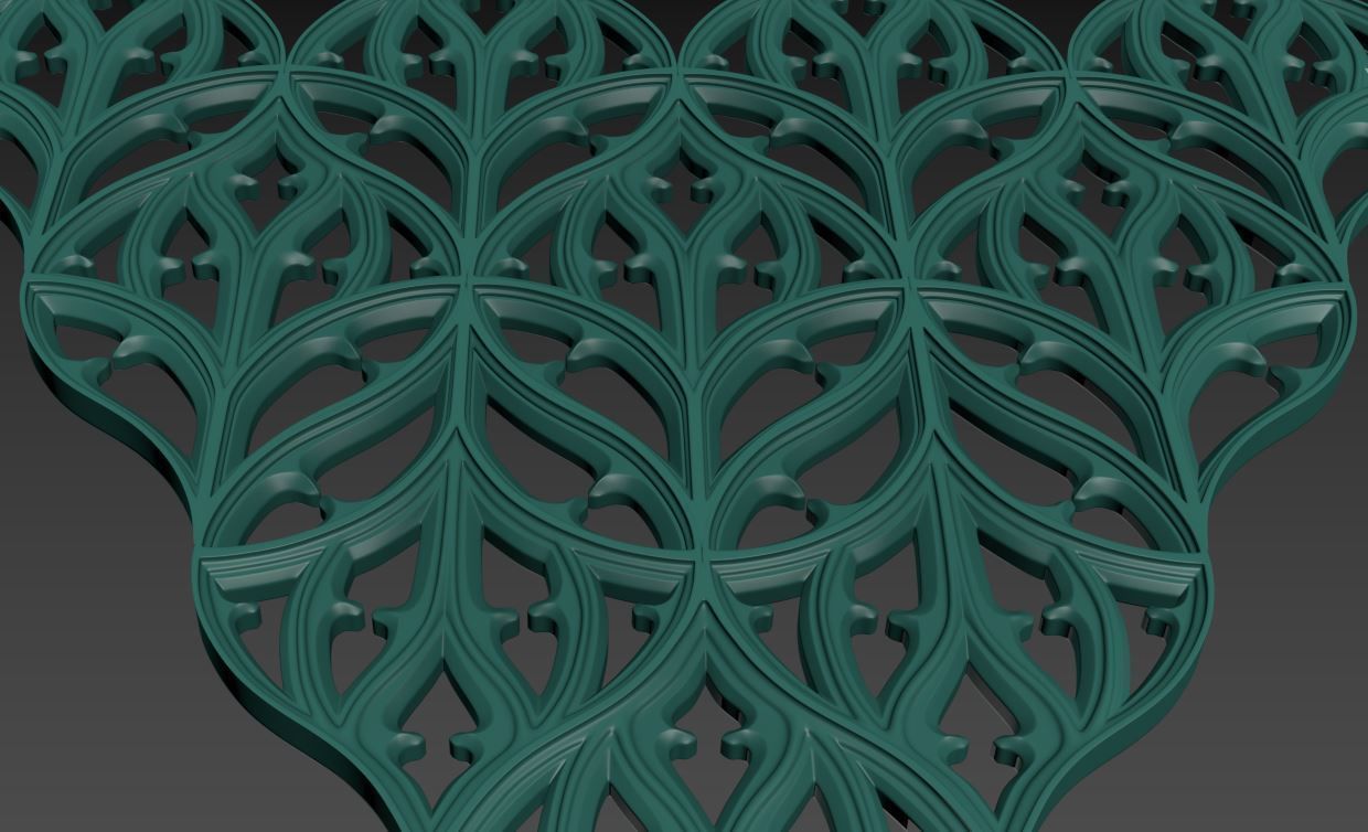 Seamless Gothic pattern 1 3D model 3D printable | CGTrader