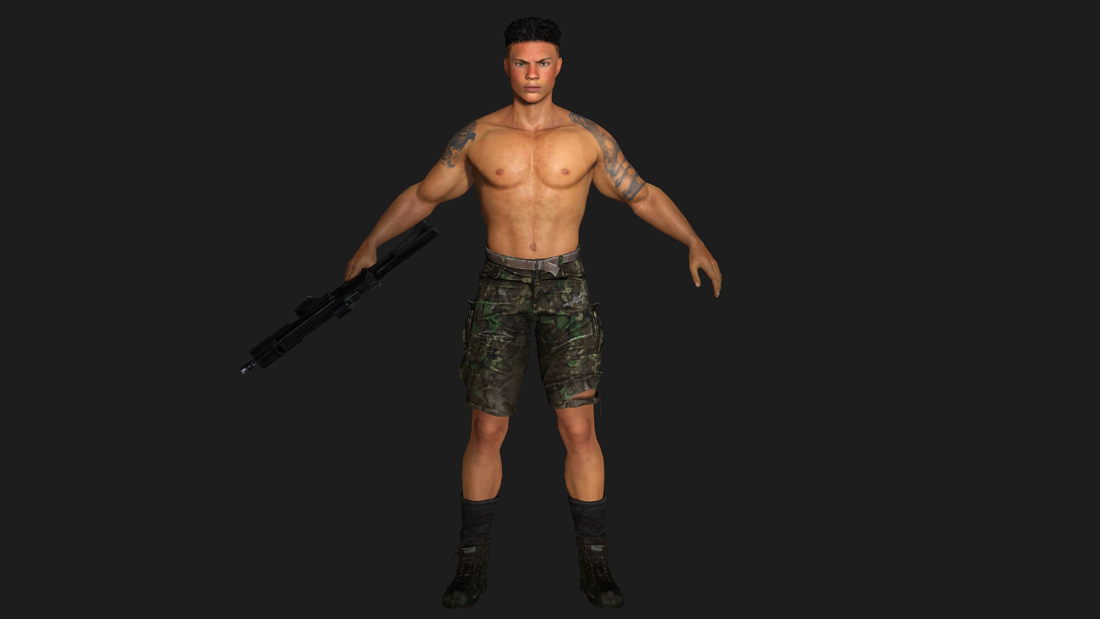 3D model AAA 3D APOCALYPTIC- SURVIVAL- REALISTIC RIG GAME READY ...