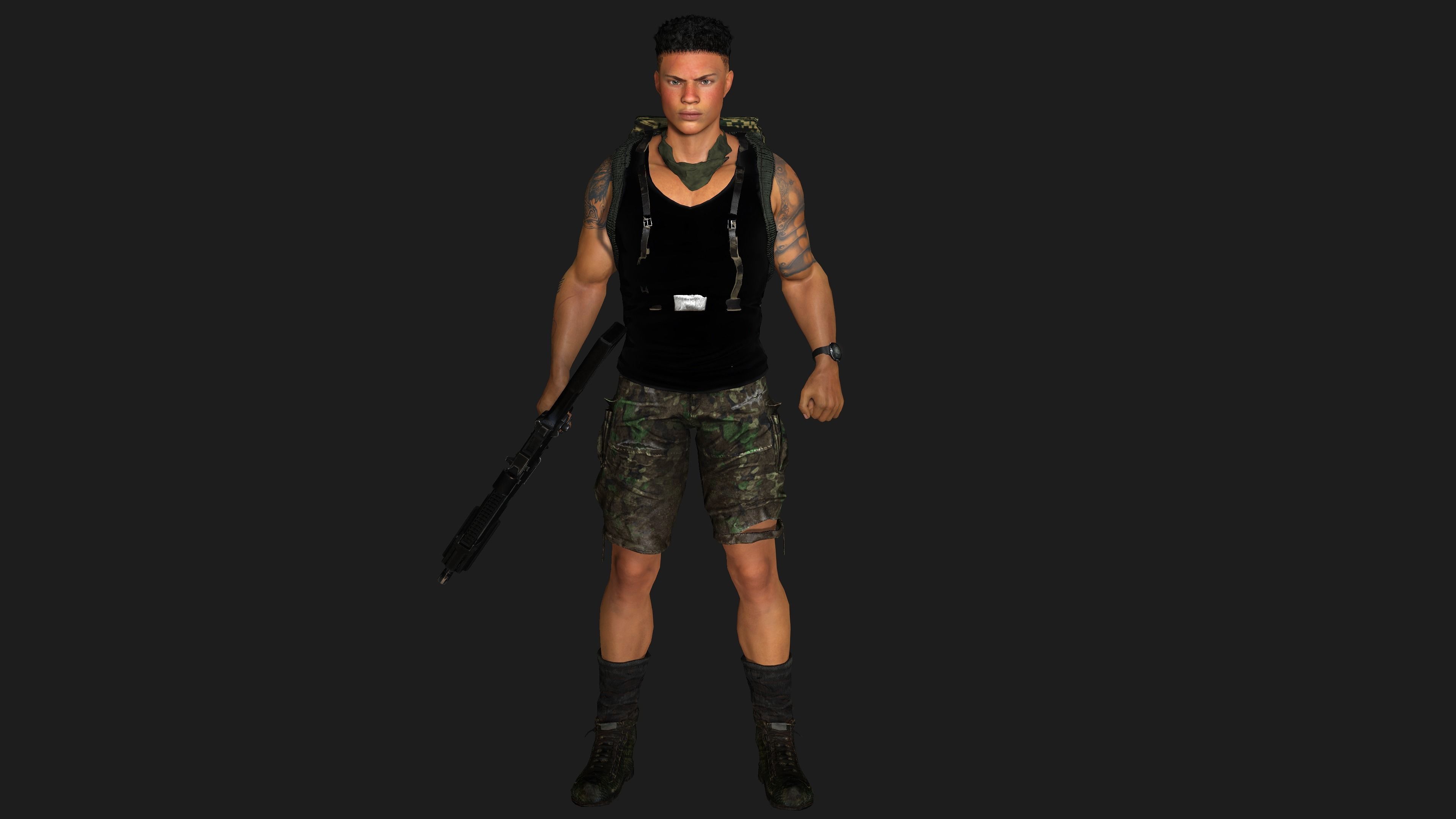 3D model AAA 3D APOCALYPTIC- SURVIVAL- REALISTIC RIG GAME READY ...