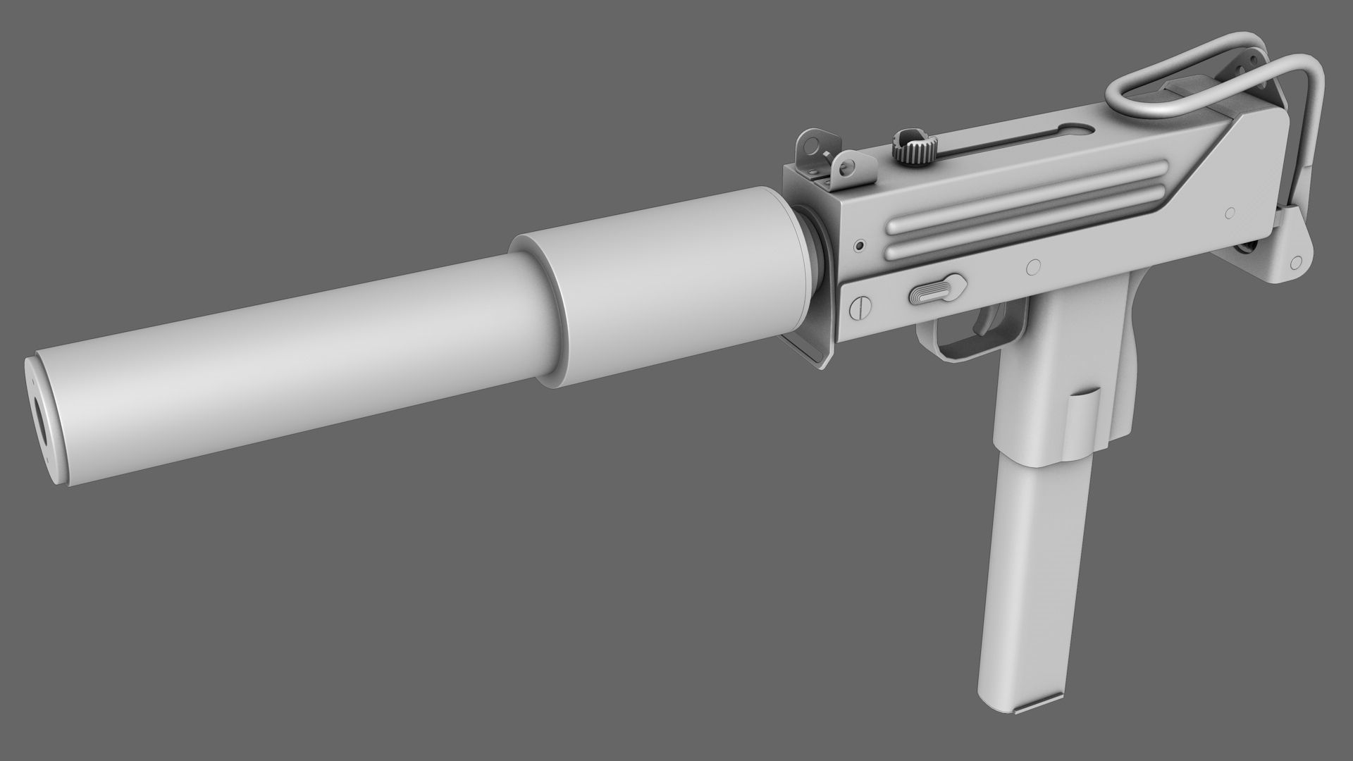 Ingram Mac 10 SMG Gun 9mm 3D model | CGTrader