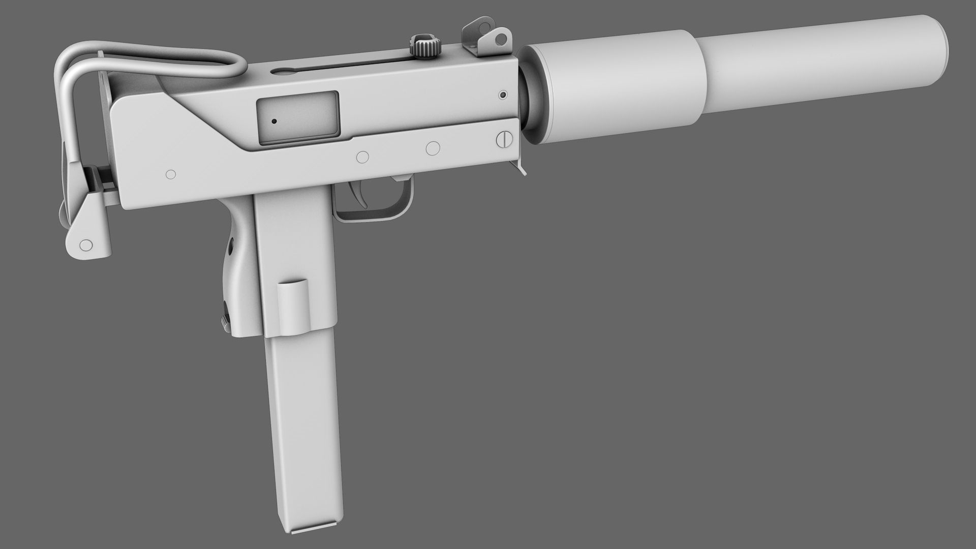 Ingram Mac 10 SMG Gun 9mm 3D model | CGTrader