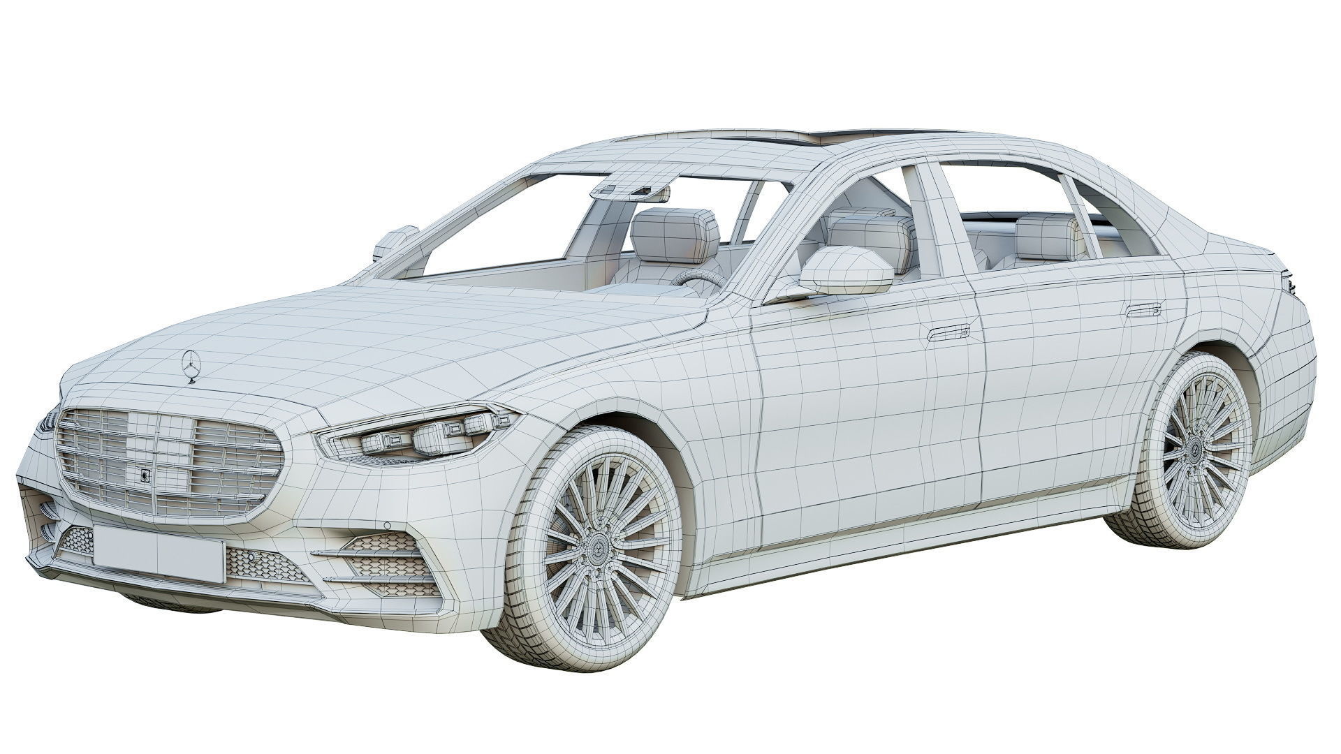 Mercedes-Benz S-Class W223 Long AMG Maybach 3D model | CGTrader