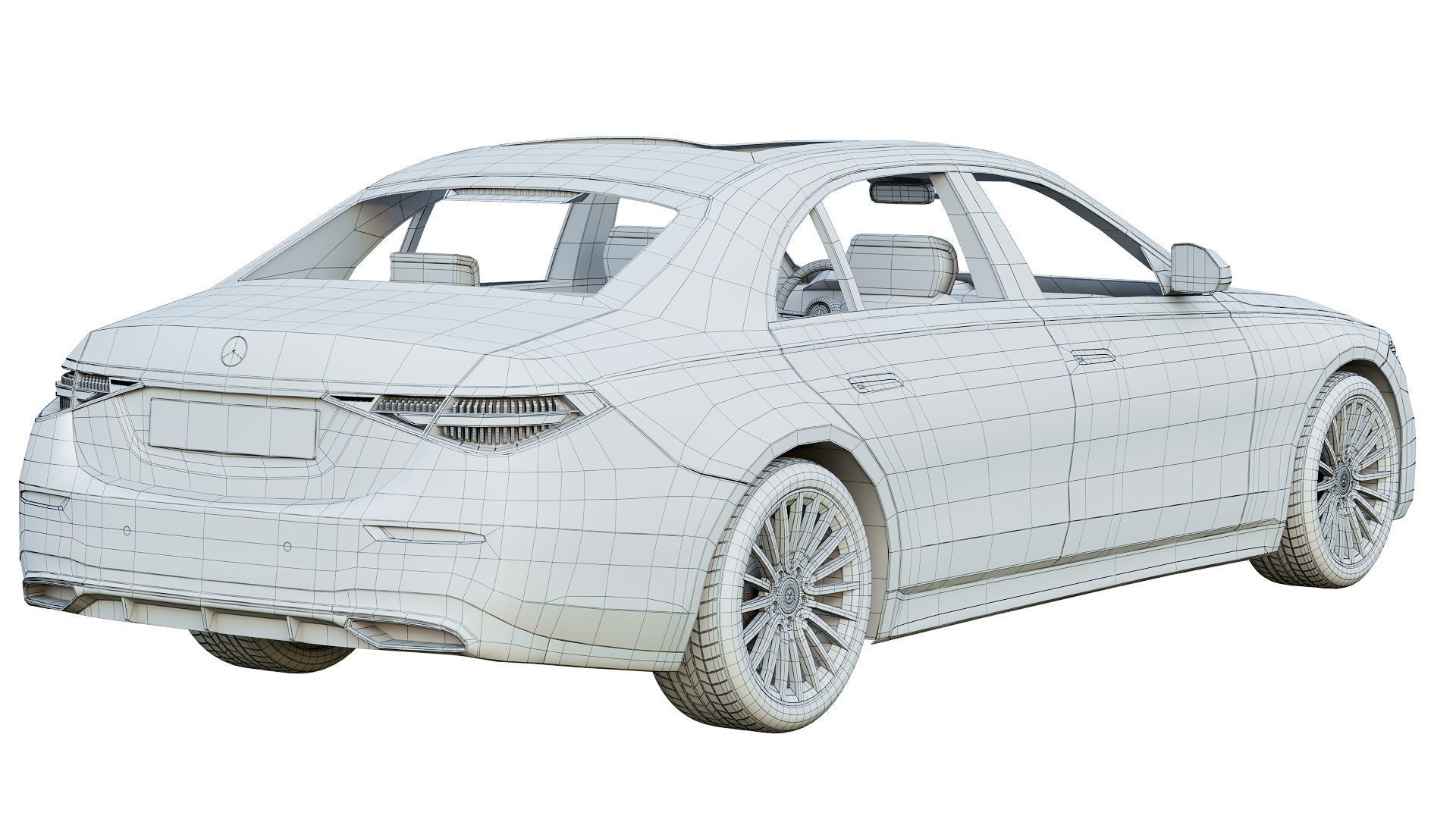 Mercedes-Benz S-Class W223 Long AMG Maybach 3D model | CGTrader