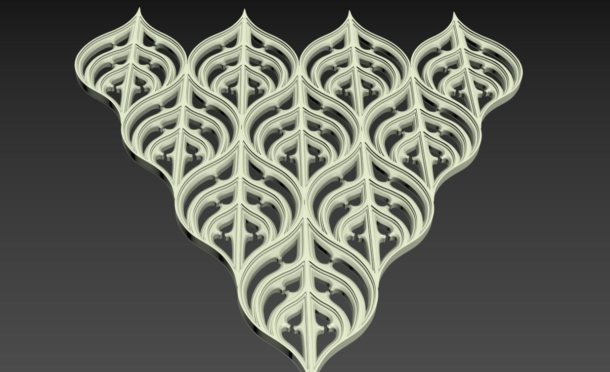 Seamless Gothic pattern 4 3D model 3D printable | CGTrader