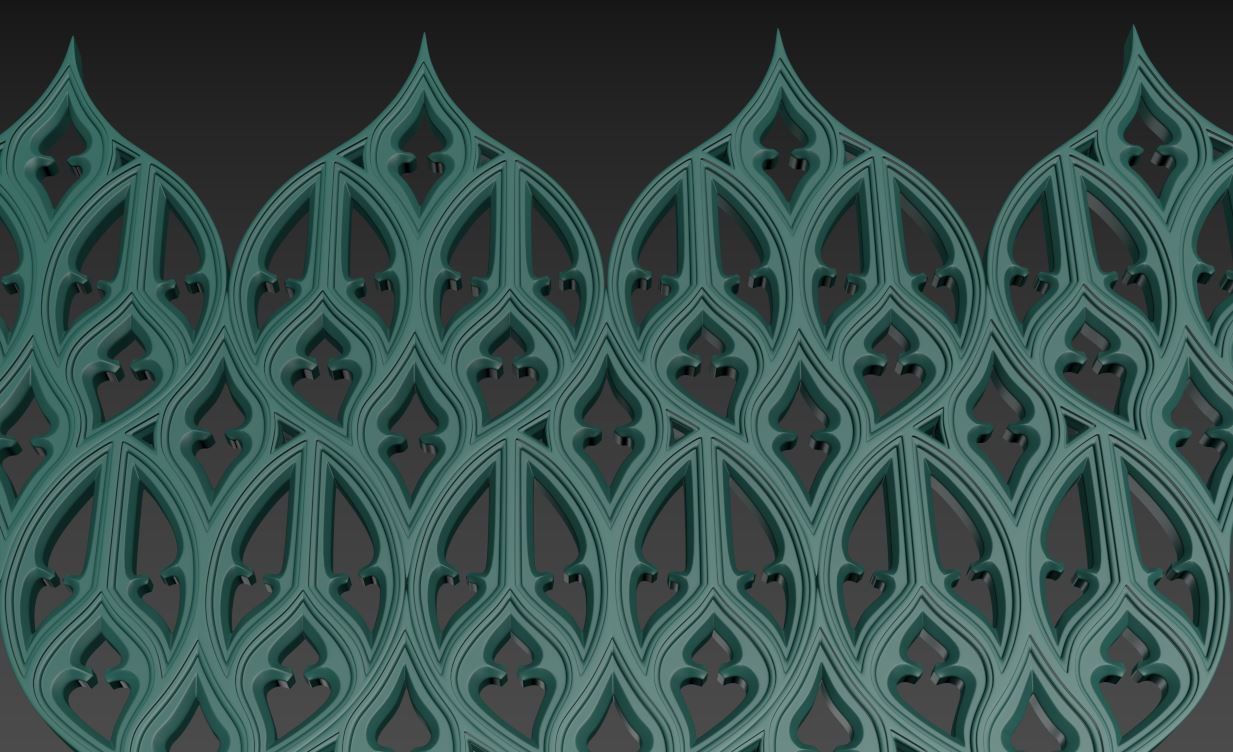 Seamless Gothic pattern 5 3D model 3D printable | CGTrader